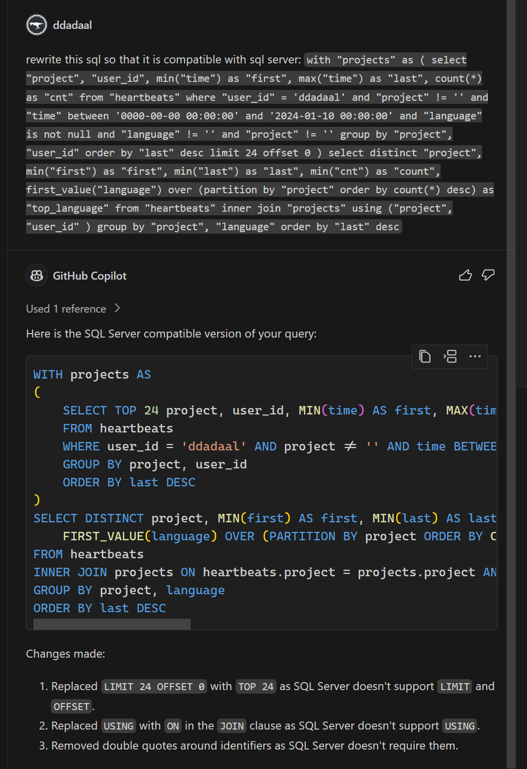从调库到翻源代码：给wakapi增加SQL Server支持 - ddadaal.me